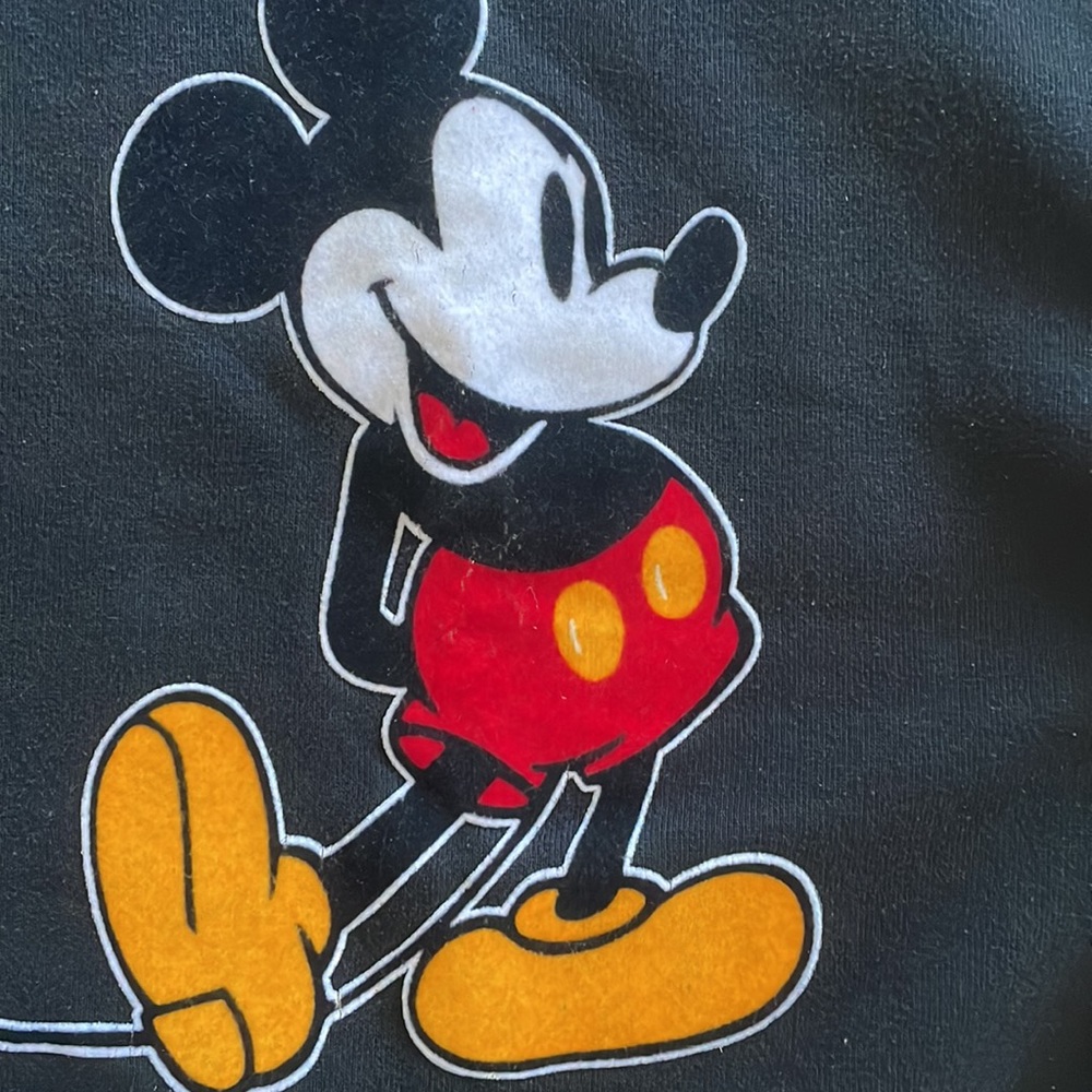 Vintage 80s Mickey Mouse Felt Graphic Made In Usa Swe… - Gem